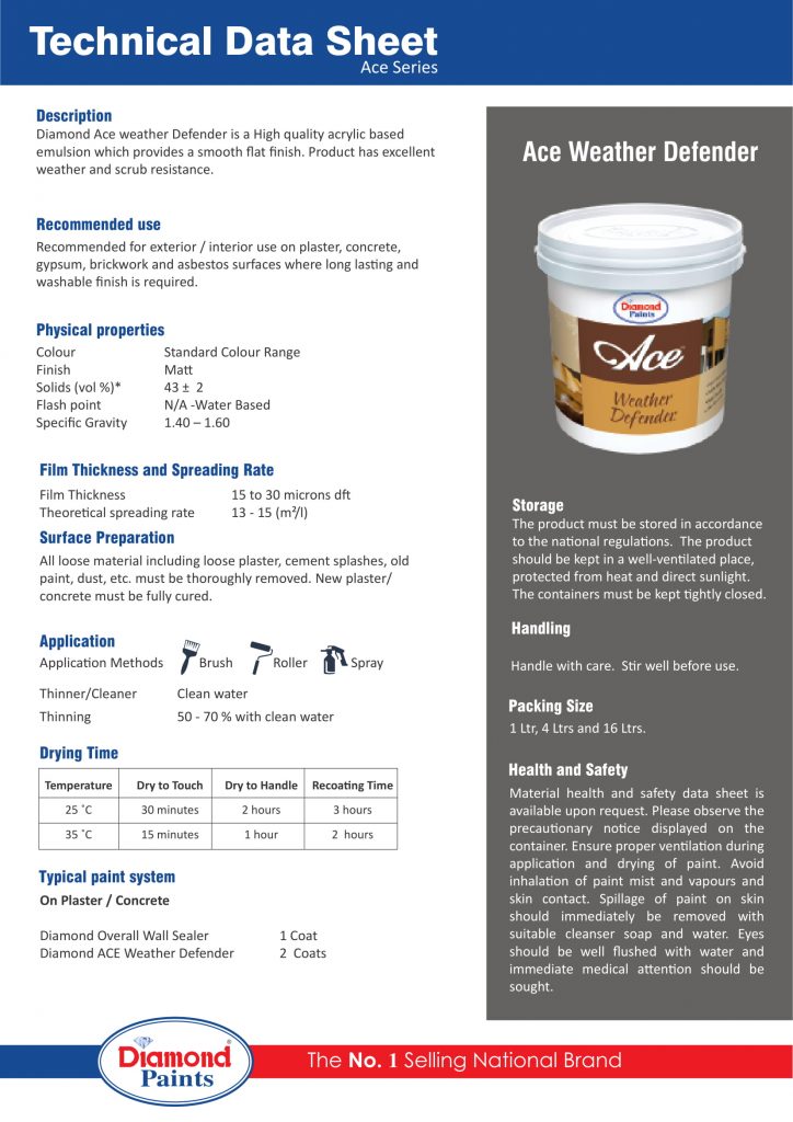 DIAMOND ACE WEATHER DEFENDER Online Karachi | EZMakaan