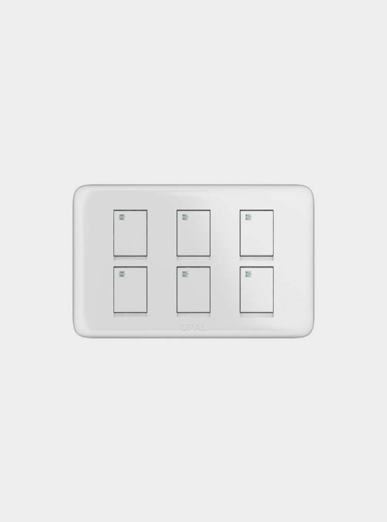 Opal 6 Gang Switch Plate (Royal) online in Karachi | EZMakaan