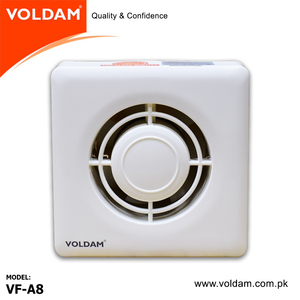Voldam A8 Standard Wall & Glass Exhaust Fan 8″ Online Karachi | Pakistan